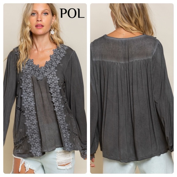 POL | Tops | 4 Start 20 Last One Pol Floral Embroidered Top | Poshmark